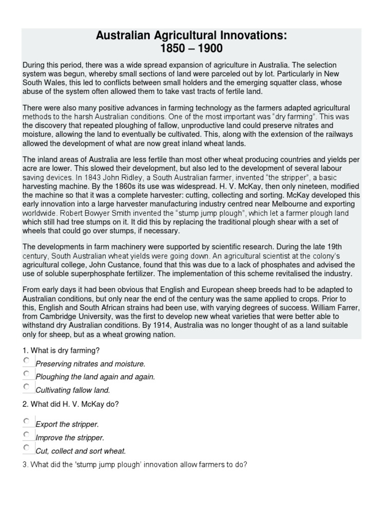 MCQ Exercise | PDF | Agriculture | Wheat