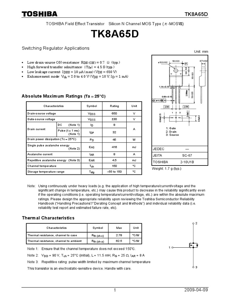 Datasheet PDF | PDF | Field Effect Transistor | Reliability Engineering
