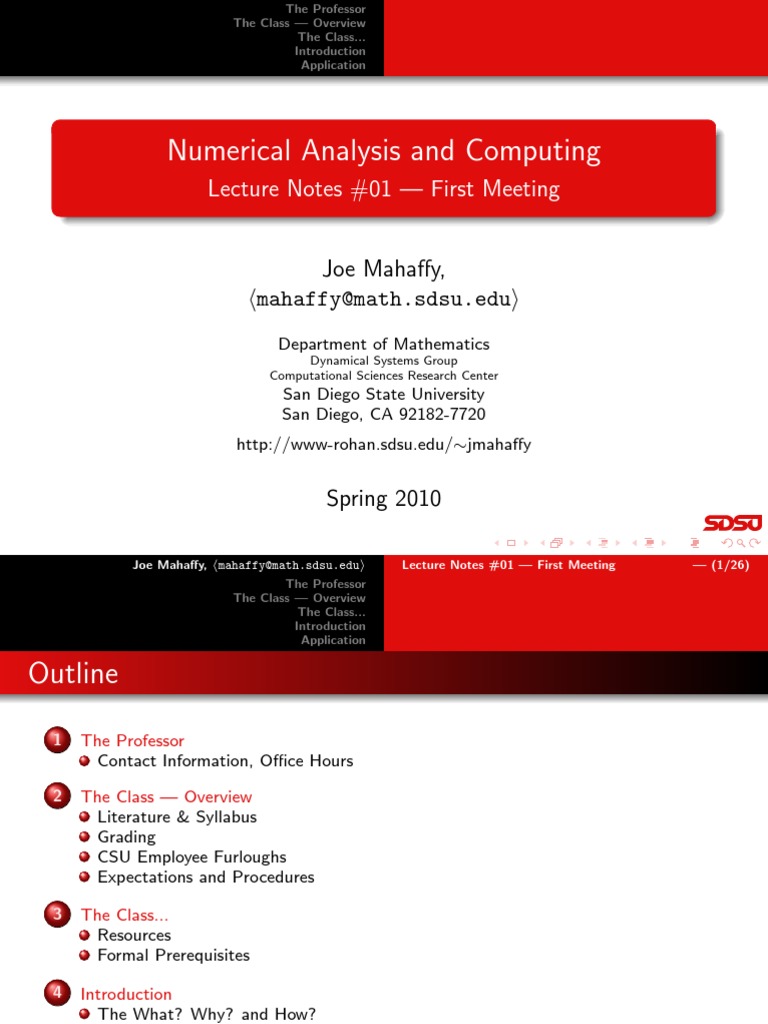 Lecture 1 | PDF | Numerical Analysis | Ordinary Differential Equation