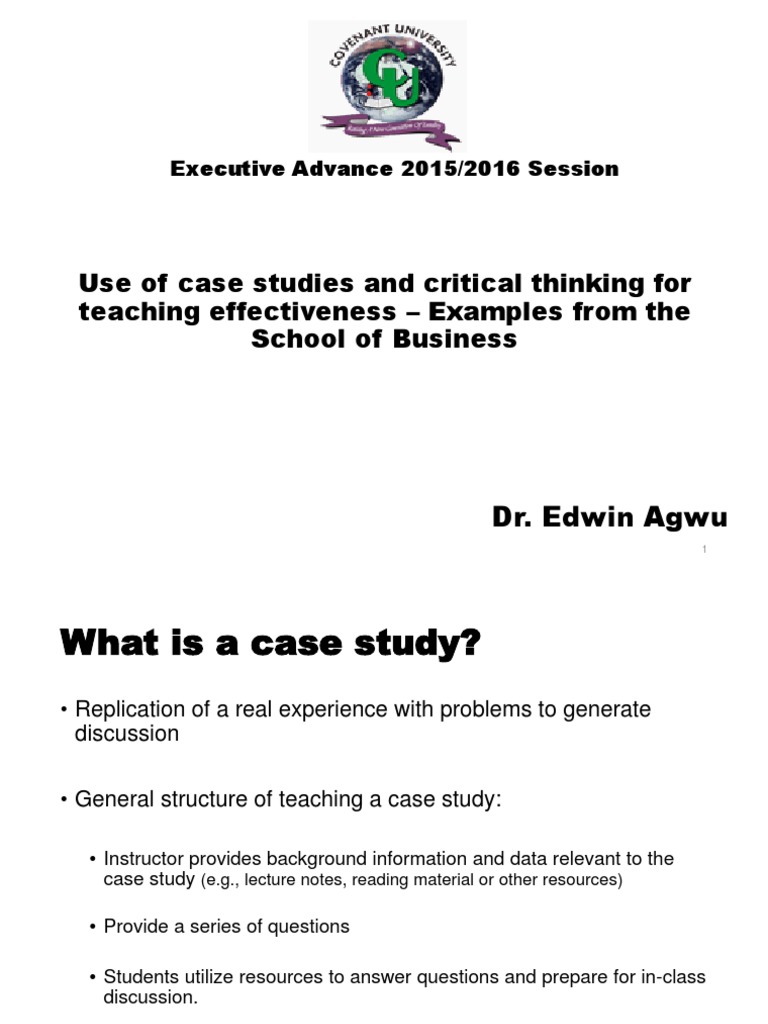 Use of Case Studies | PDF | Critical Thinking | Case Study