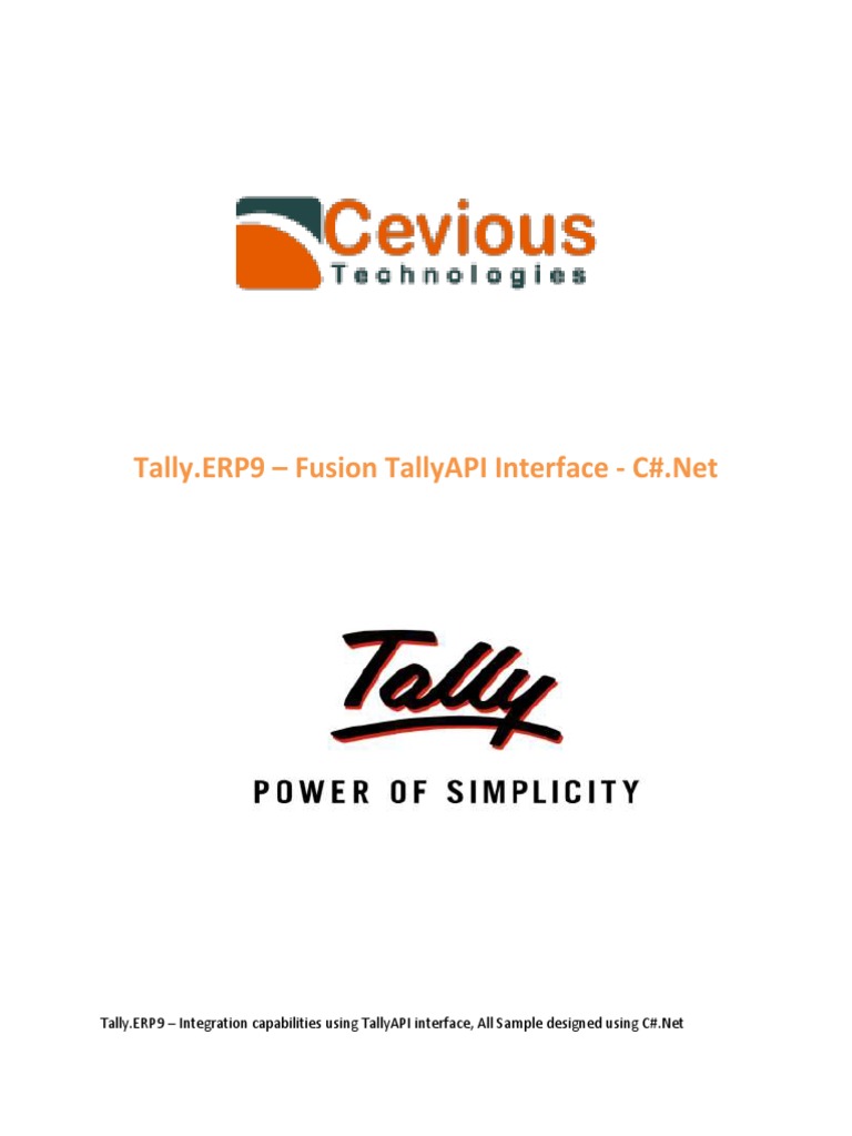 Fusion TallyAPI Documentation | PDF | Application Programming Interface | Databases