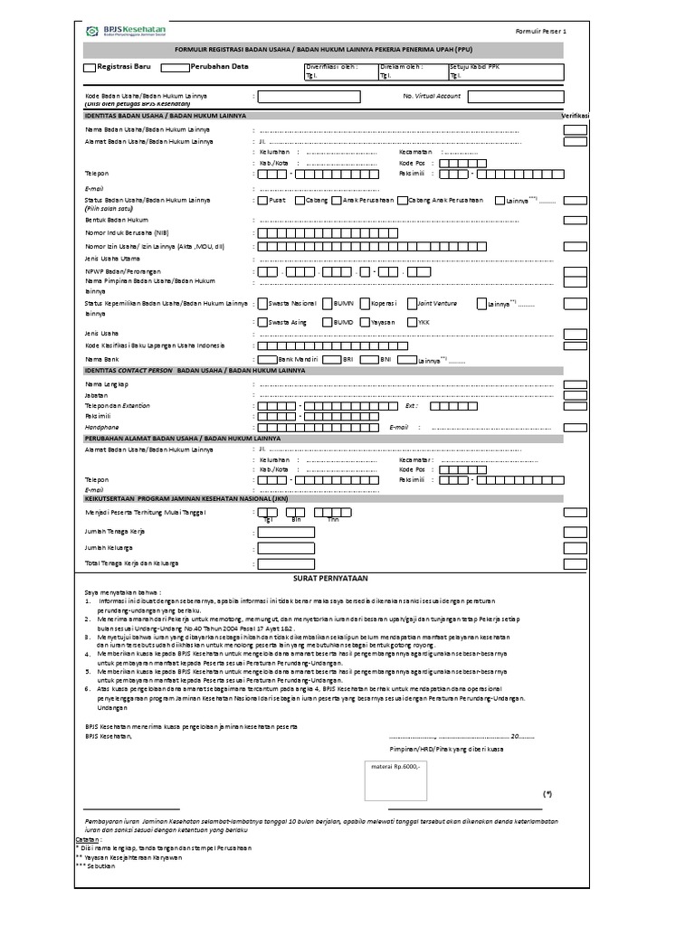Form Ppu 2019 New | PDF