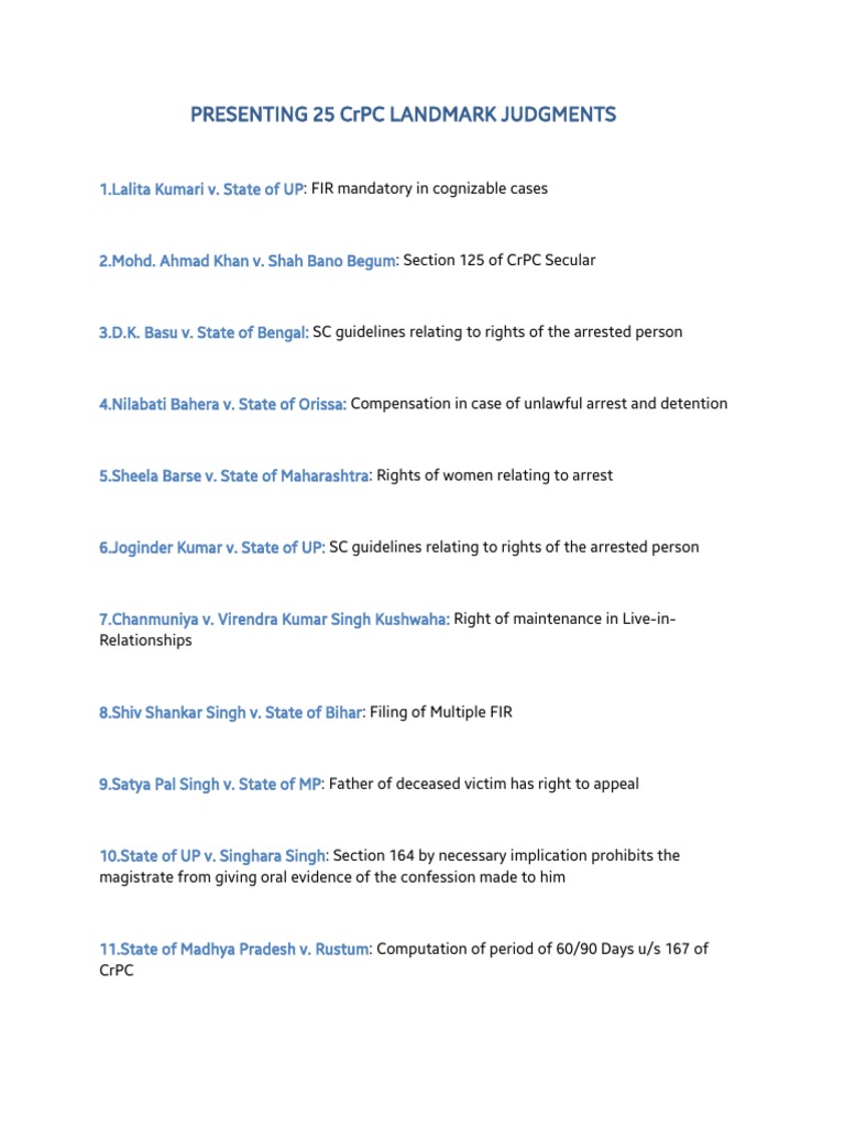 25 CRPC Cases | PDF