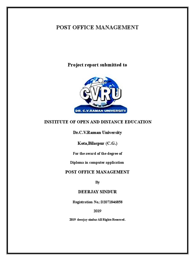 POMS Project Report | PDF | Mail | Basic
