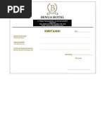 Contoh Kwitansi Hotel | PDF