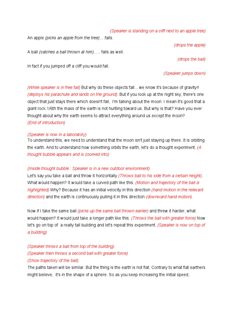 Sample Script Byjus | PDF | Orbit | Trajectory