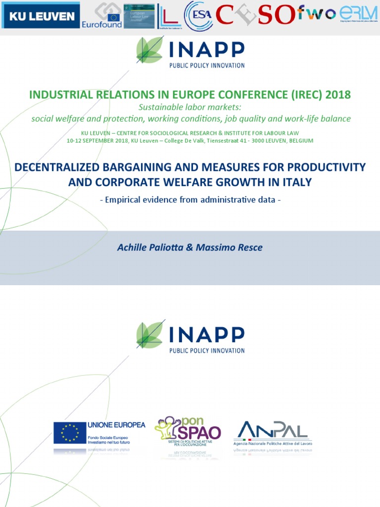Italian Labor Productivity Challenges | PDF | Trade Union | Employment