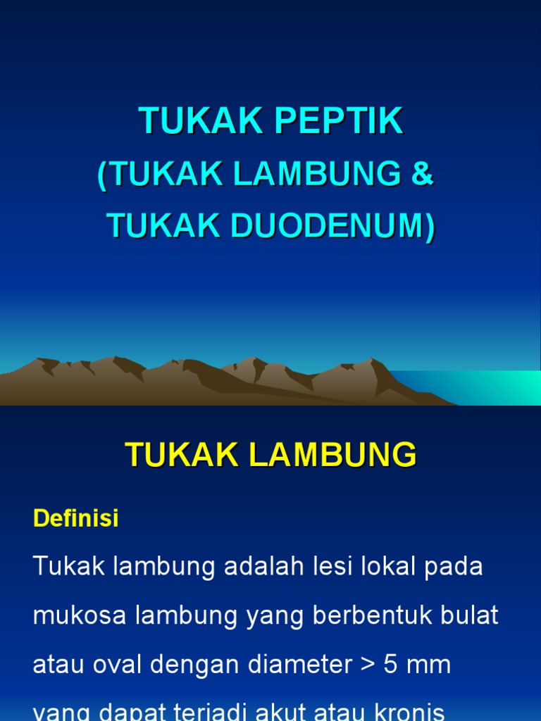 Pengertian dan Pengobatan Tukak Lambung | PDF