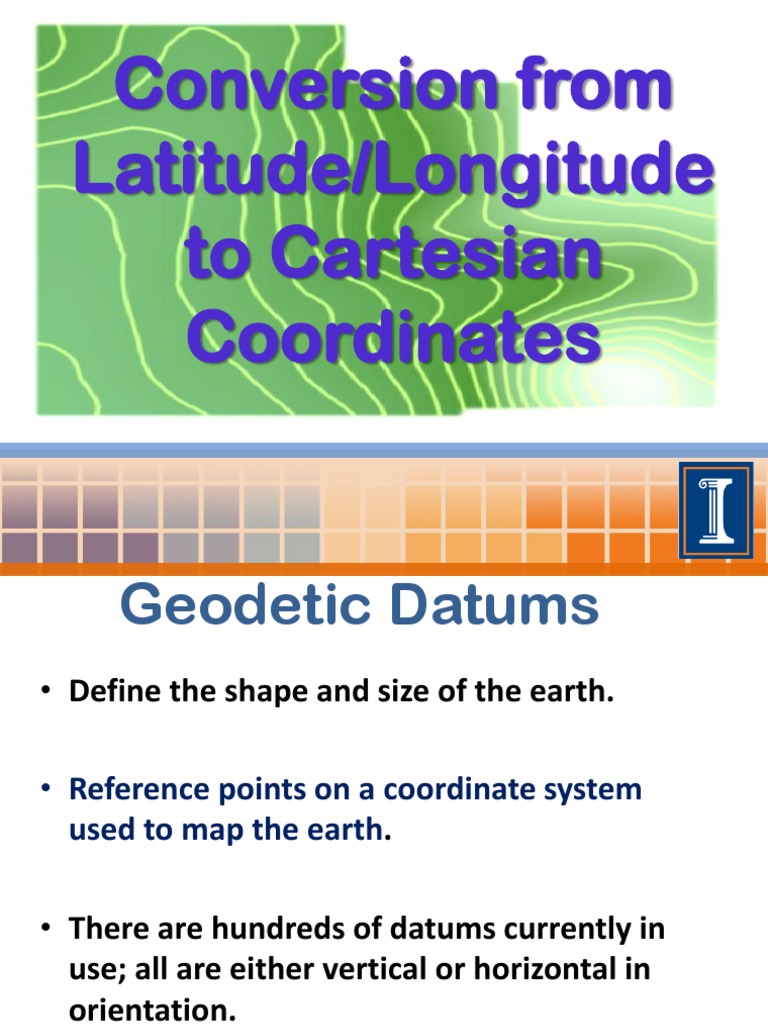 Conversion From Latitude Longitude To Cartesian Coordinates Pdf