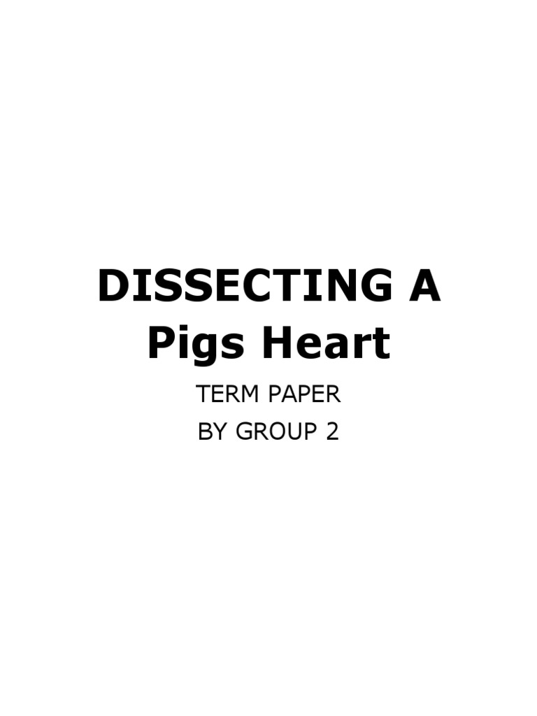 Dissecting A Pigs Heart | PDF | Heart Valve | Atrium (Heart)