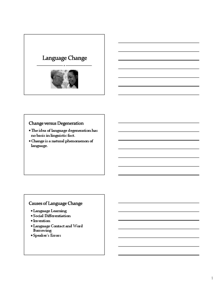 Language Change | PDF | Word | Symbols