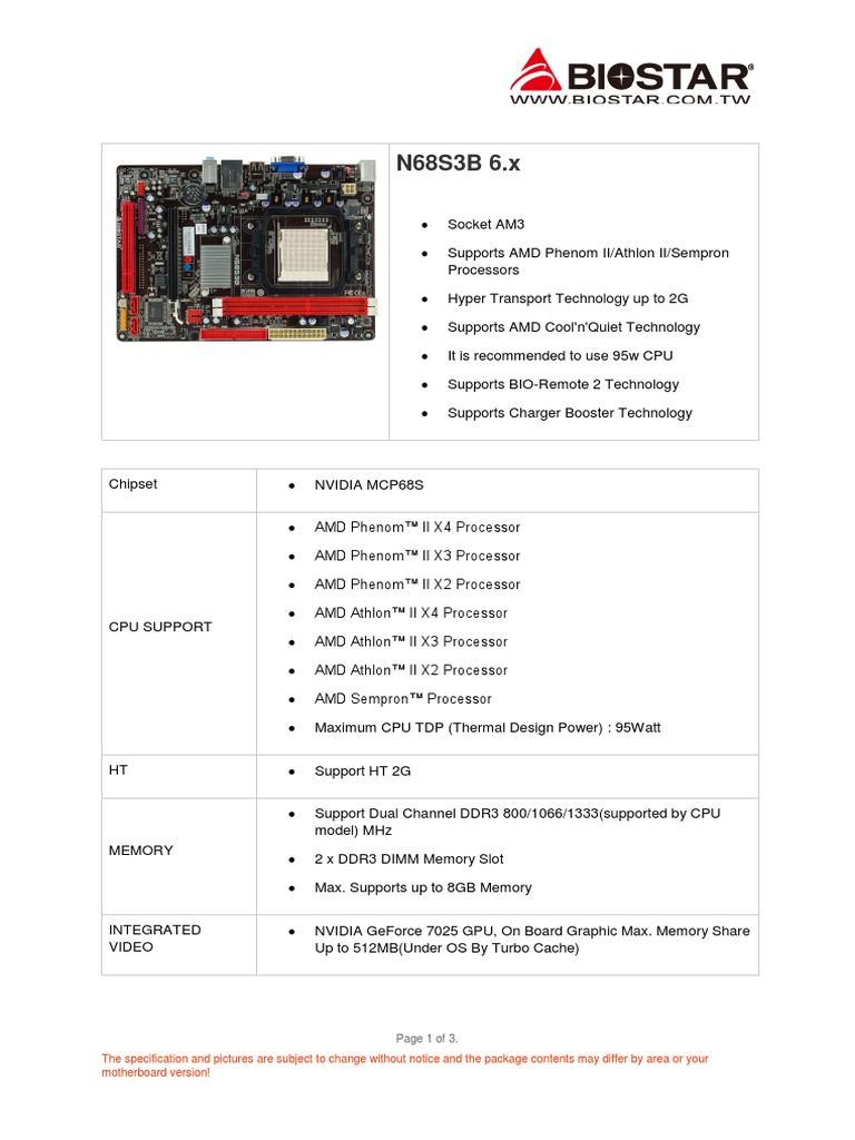 N68S3B 20190608 | PDF | Advanced Micro Devices | Office Equipment