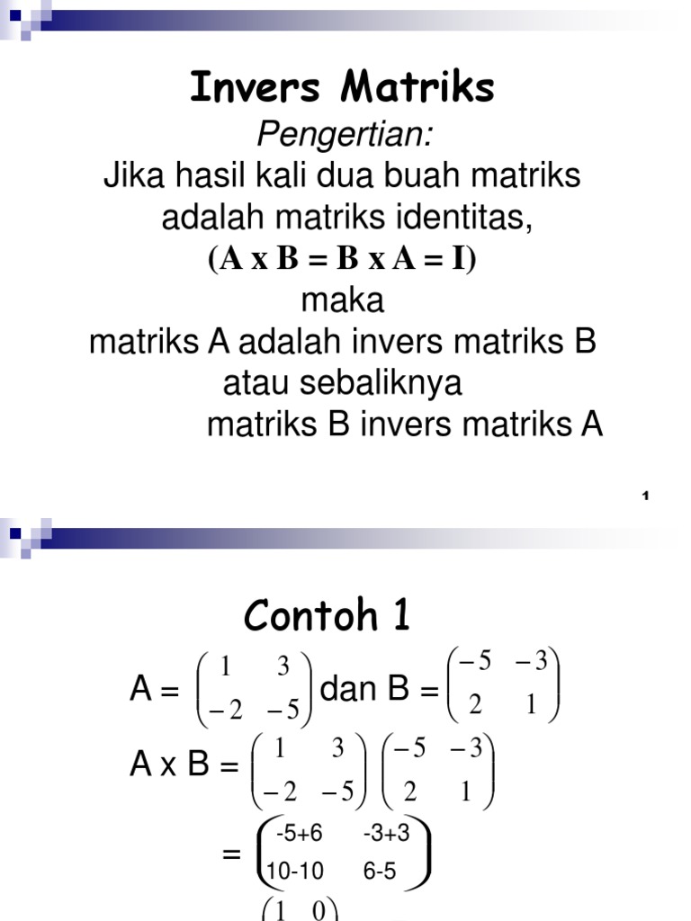 3 Matriks Inverse | PDF