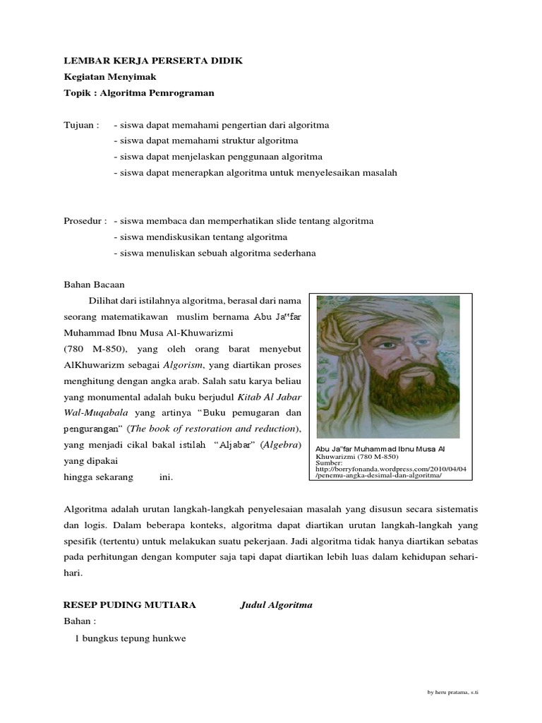 LKPD Algoritma Dan Pemrograman | PDF