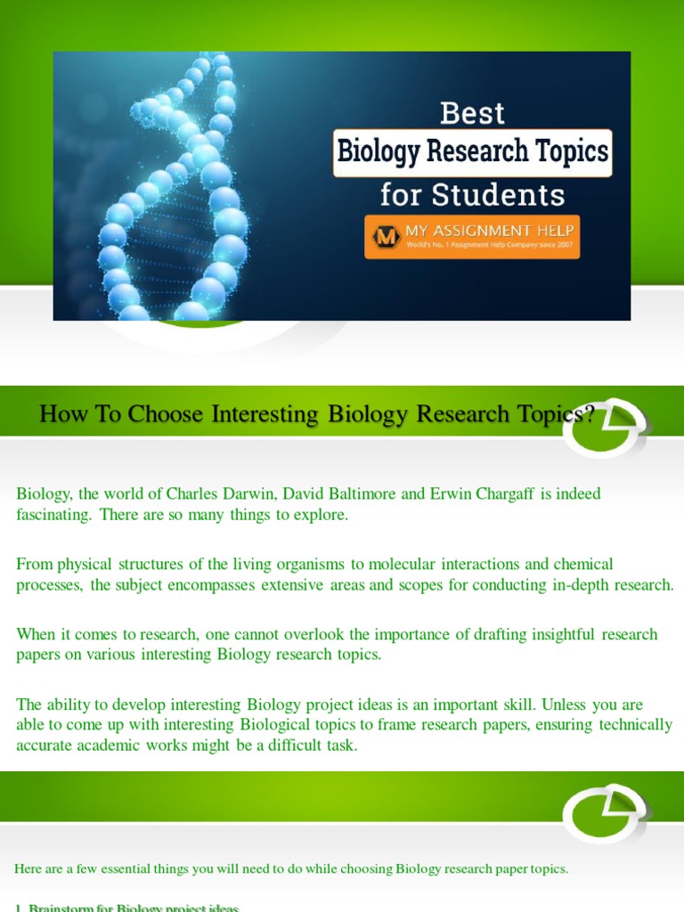 Biology Research Topics | PDF | Biology | Life