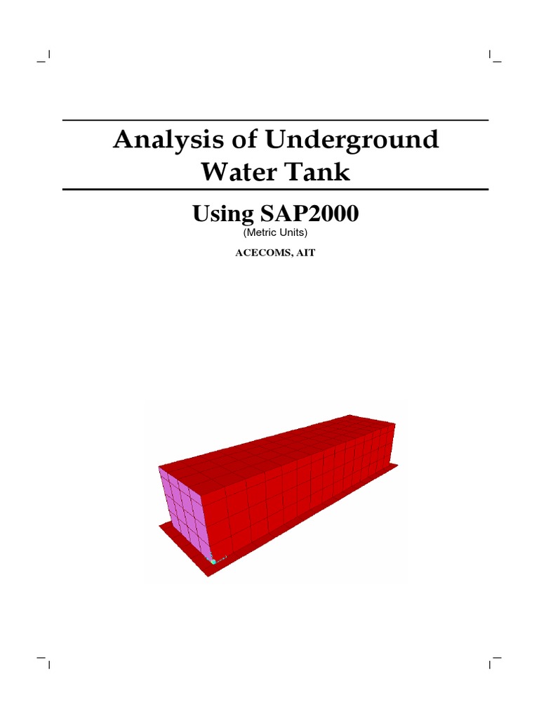 SAP2000 - Analysis of Underground Water Tank | PDF | Command Line ...