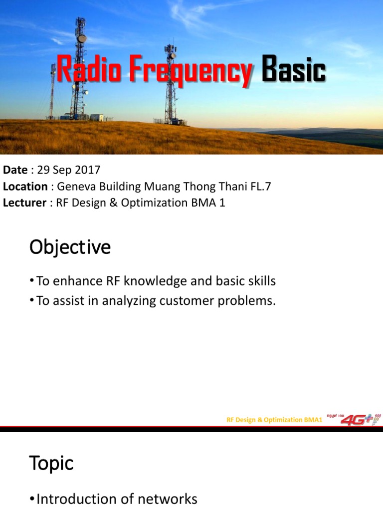 Radio Frequency Basic | PDF | 4 G | Radio