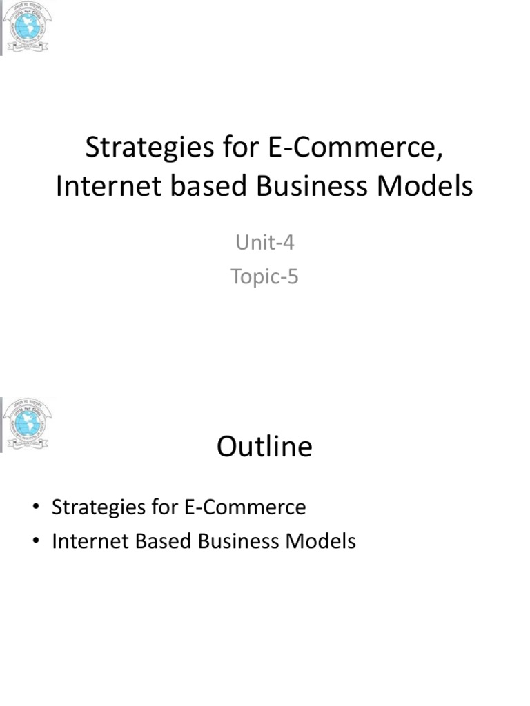 Strategies For E-Commerce & Internet Based Models | PDF | E Commerce ...