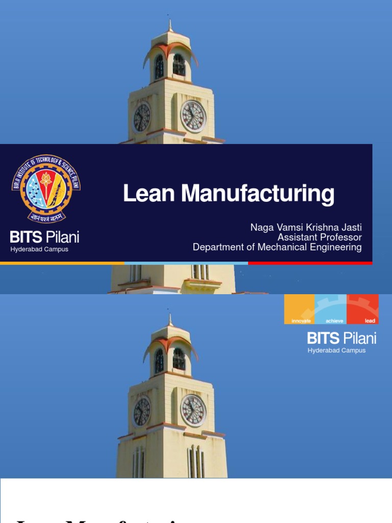 Lean Manufacturing: BITS Pilani | PDF | Lean Manufacturing | Supply ...