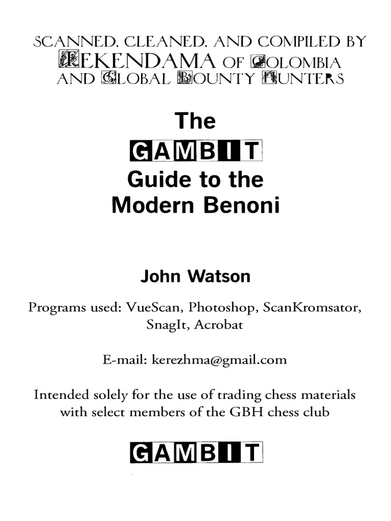 Watson - Modern Benoni PDF | PDF | Chess Openings | Chess Theory