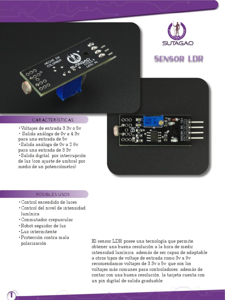 Sensor de Luz LDR - 5506 | PDF | Equipo eléctrico | Ingeniería en ...