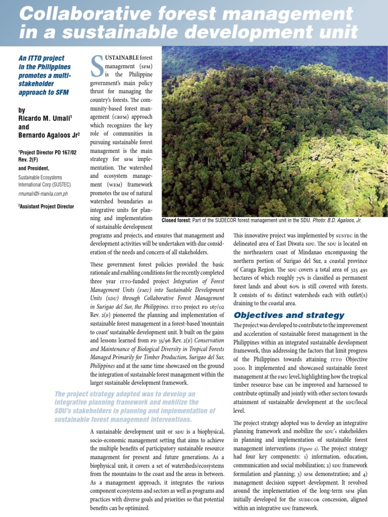 Collaborative Forest Management in A SDU | PDF | Forestry | Sustainability