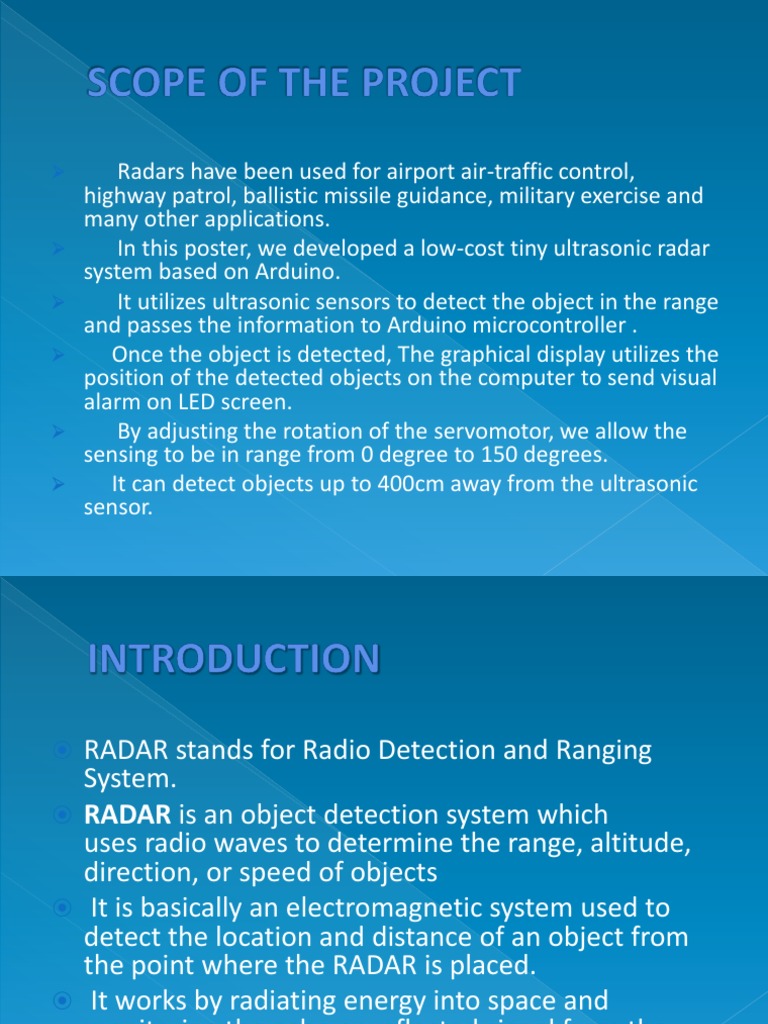 Arduino Radar | PDF | Radar | Wireless