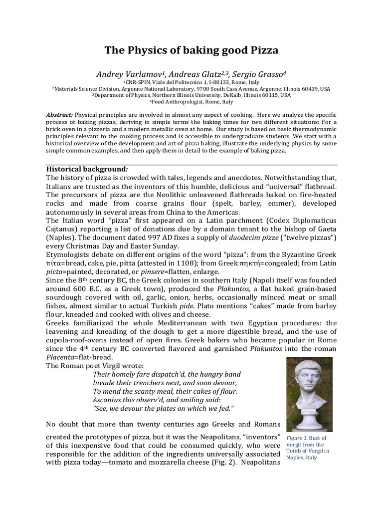 The Physics of Baking Good Pizza: Andrey Varlamov, Andreas Glatz ...