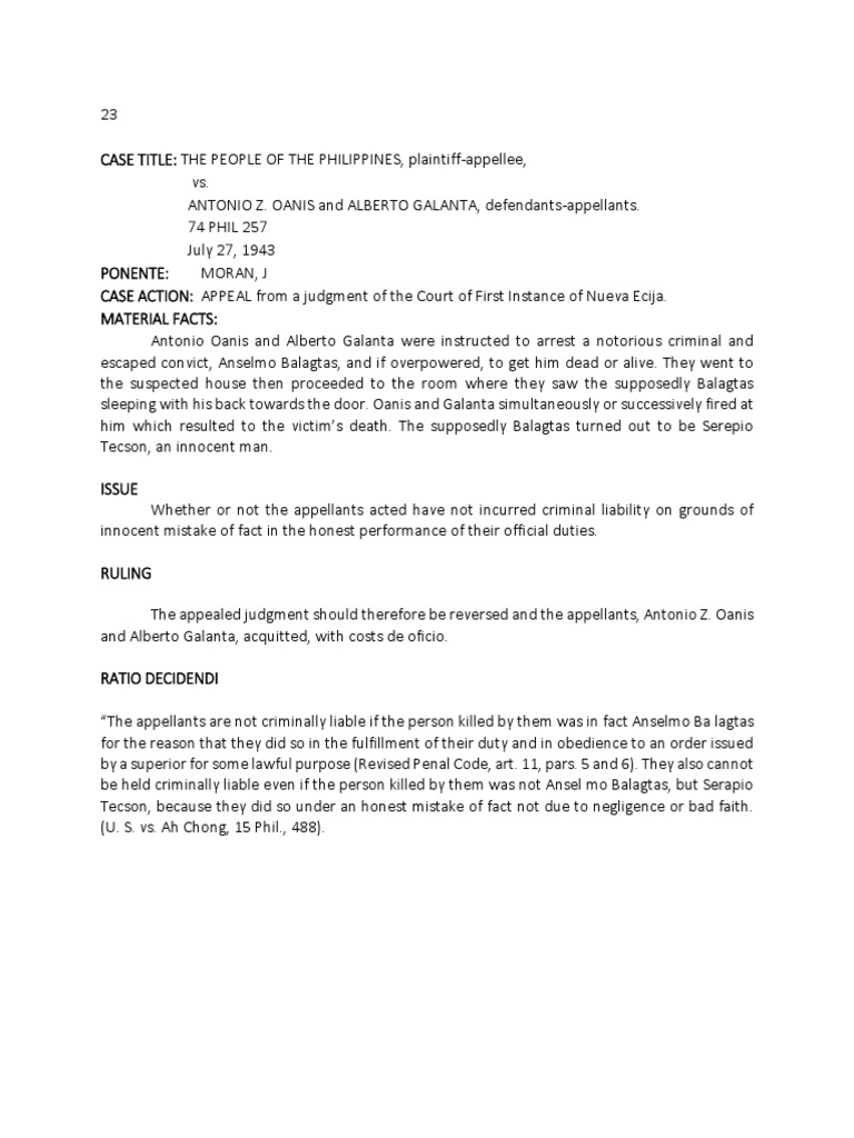 People Vs Oanis | PDF