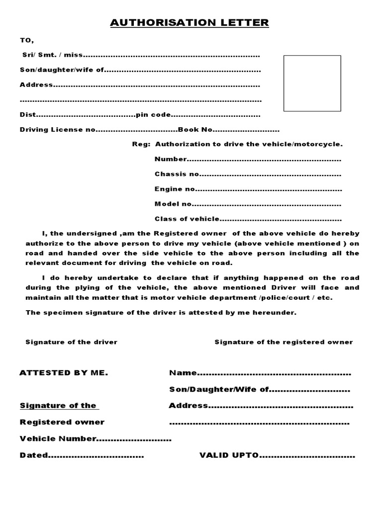 Authorisation Letter | PDF