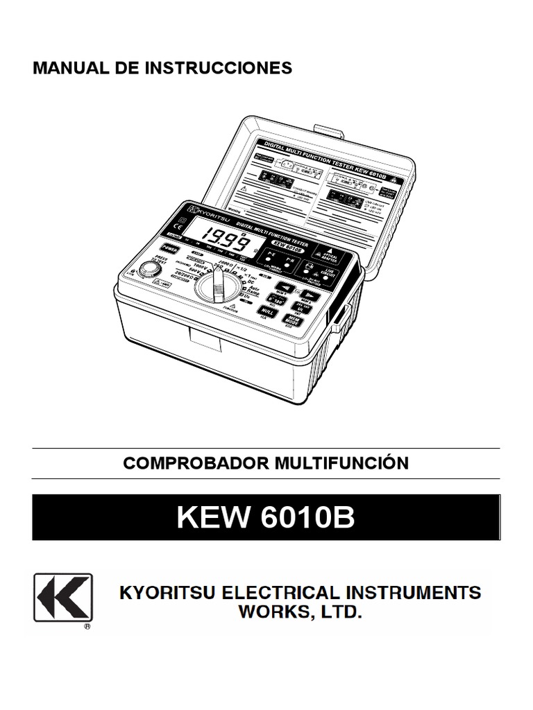 Manual Kewtech 6010B | PDF | Corriente eléctrica | Transformador