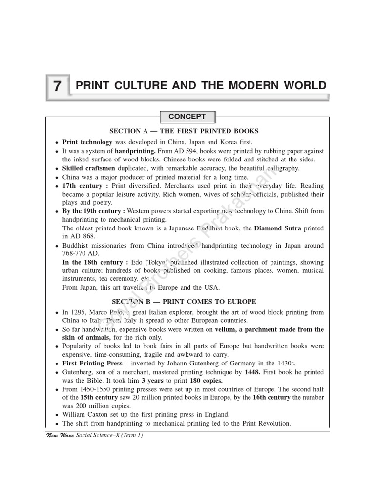 Print Culture Notes | PDF | Printing | Age Of Enlightenment