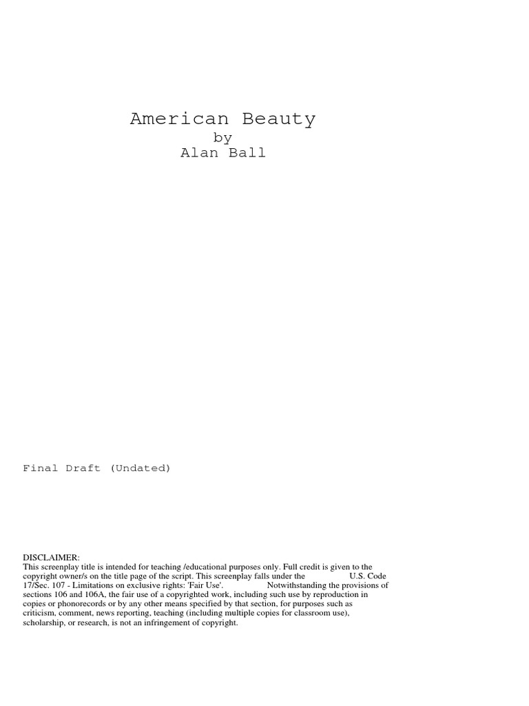 American Beauty | PDF