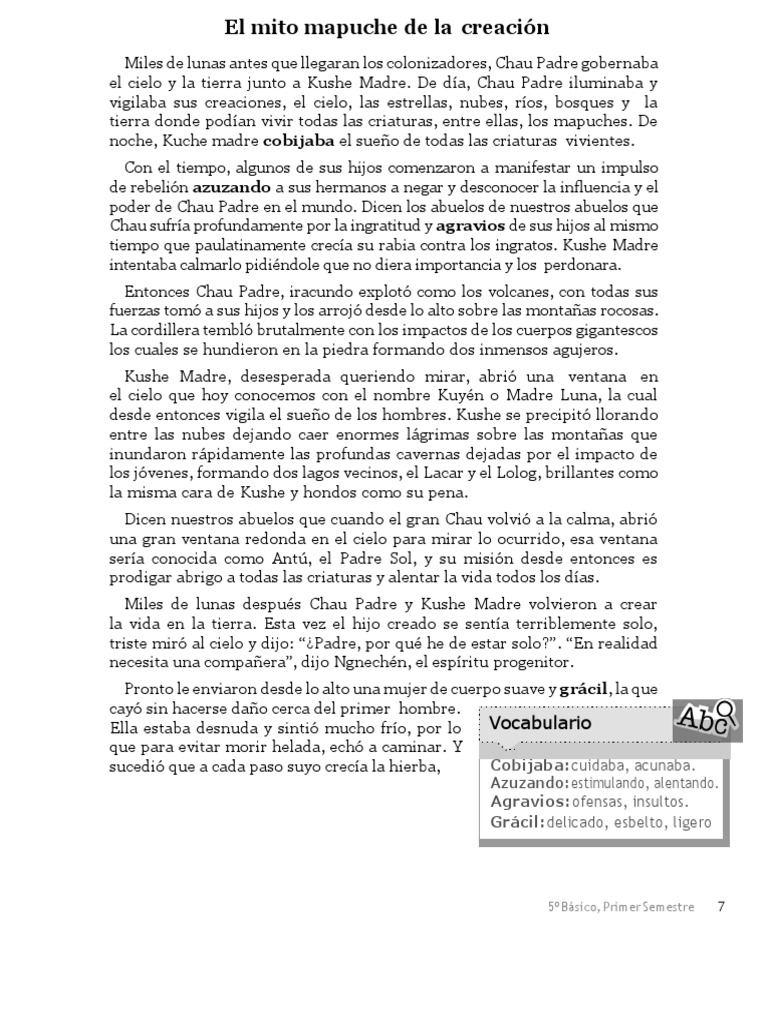 El Mito Mapuche de La Creación | PDF | Brujería | Nieve