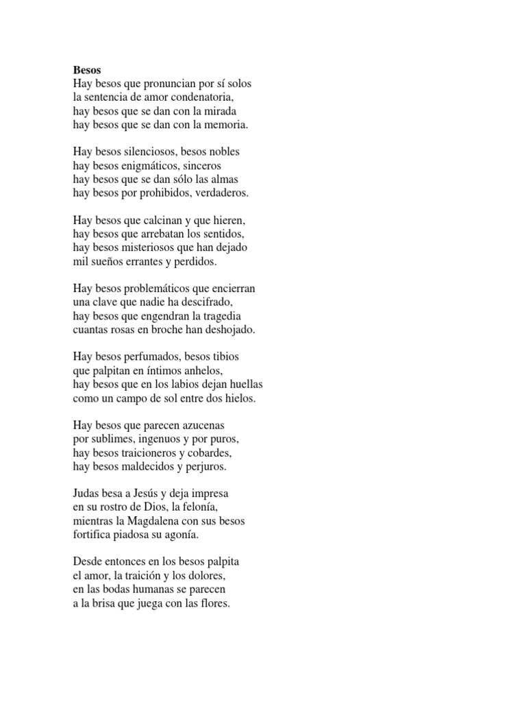 Besos Gabriela Mistral