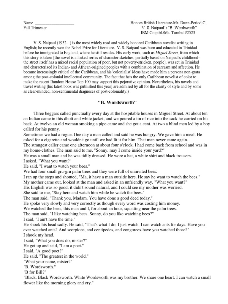 B. Wordsworth Text PDF | PDF | Poetry