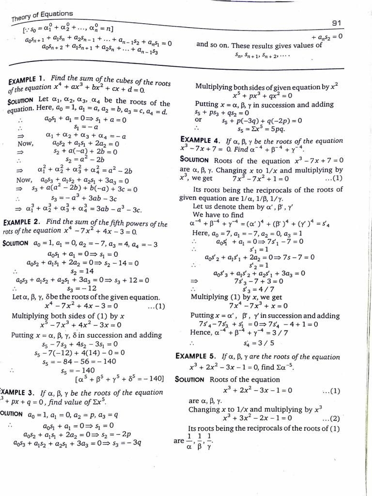 Aa5 S A: AMPLE 1 - Find The Sum of The Cubes Oif TH | PDF | Abstract ...