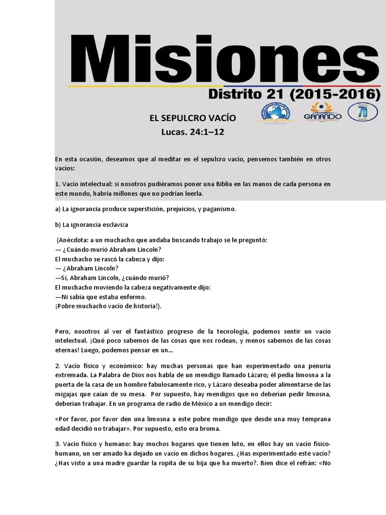 El Sepulcro Vacío | PDF | La resurrección de Jesús | Jesús