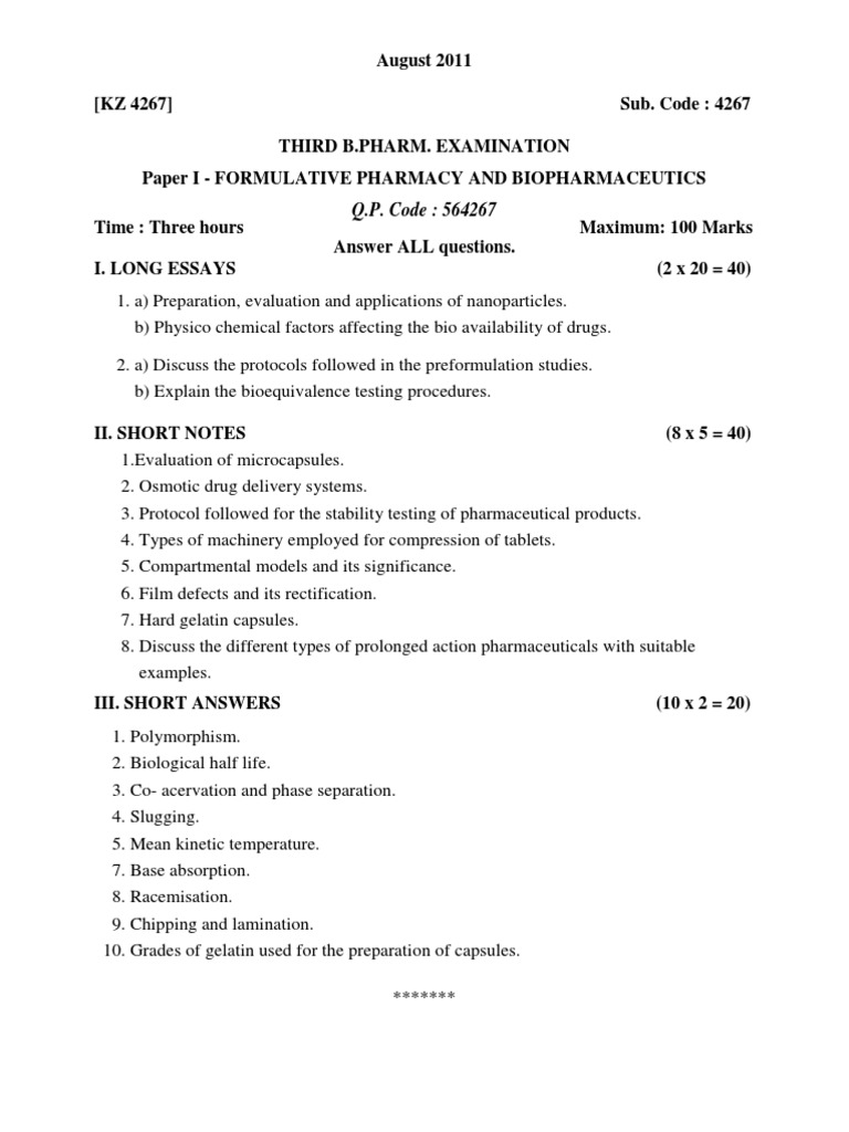 Formulative Pharmacy and Biopharmaceutics | PDF | Tablet (Pharmacy ...