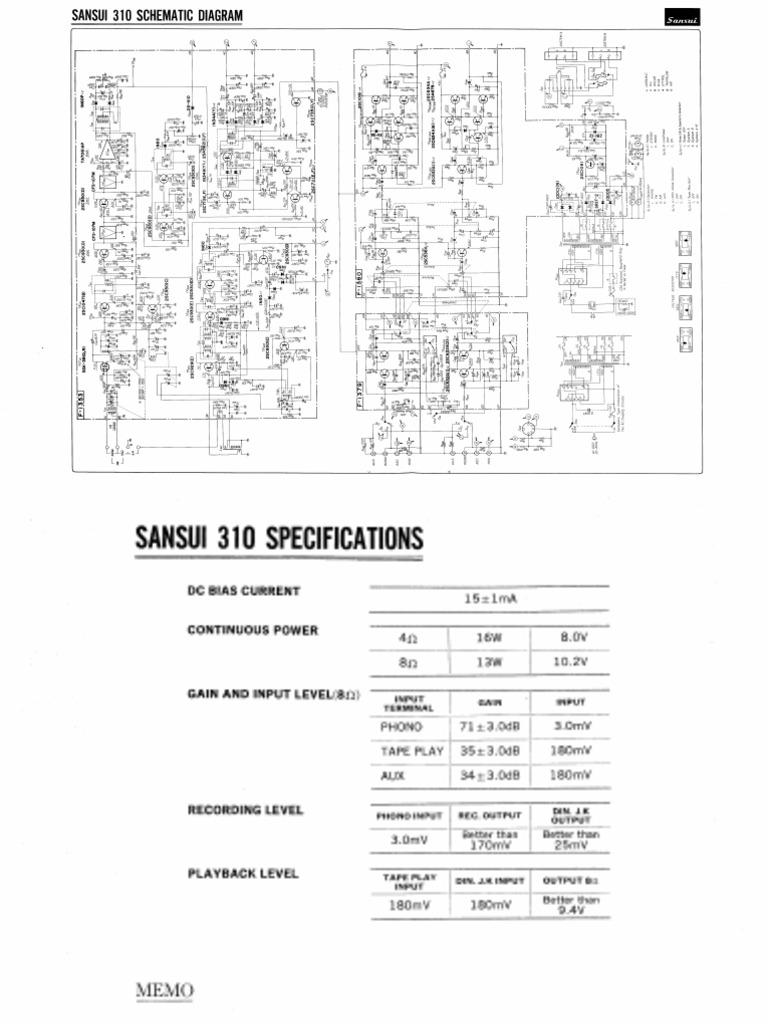 Sansui 310 Schematic | PDF