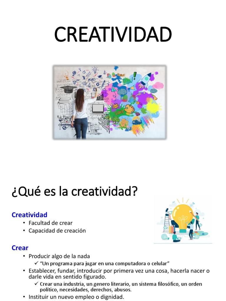 Definición y características de la creatividad | PDF | Creatividad ...