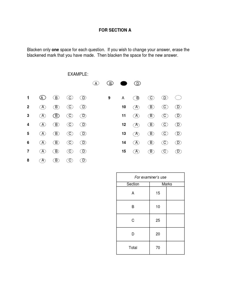 Omr Sheet Example | PDF | Optical Character Recognition | Cybernetics