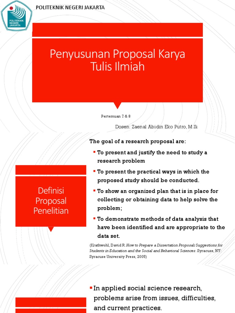 Penyusunan Proposal Karya Tulis Ilmiah | PDF