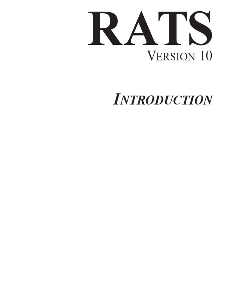 RATS 10 Introduction | PDF | P Value | Significant Figures