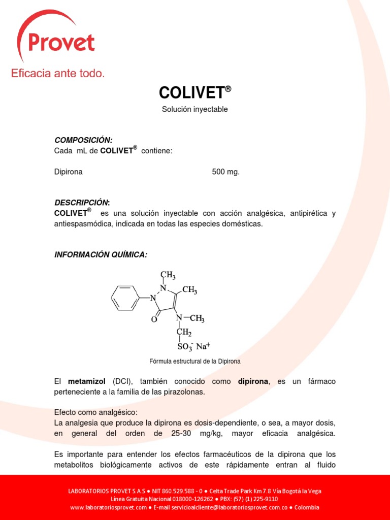 COLIVET | PDF | Especialidades Medicas | Drogas