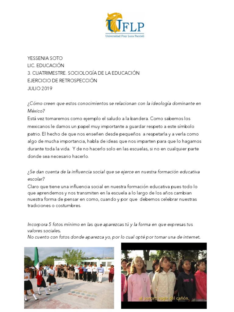 Ejercicio de Retrospección Educación | PDF | Salud y bienestar