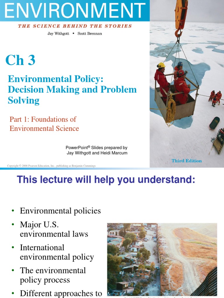 ENVS - Chapter 3 - Environmental Policy - Decision Making & Problem ...