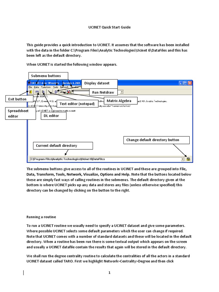 Ucinet Guide | PDF | Spreadsheet | Directory (Computing)