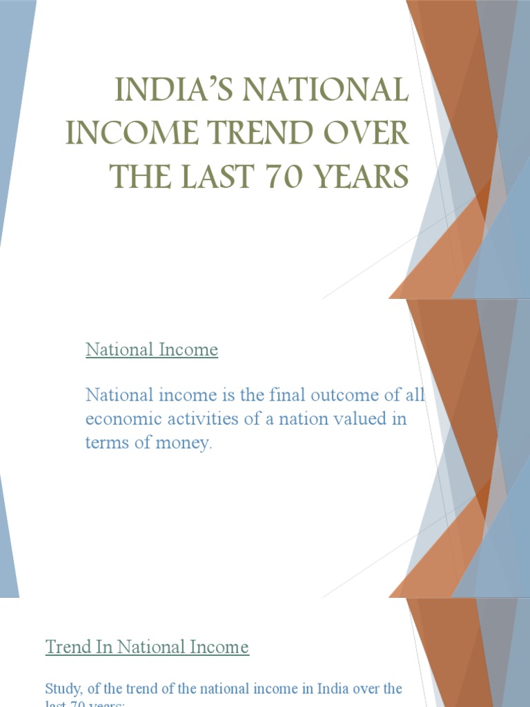 India's National Income Trend Over The Last 70 | PDF | Economy Of India ...