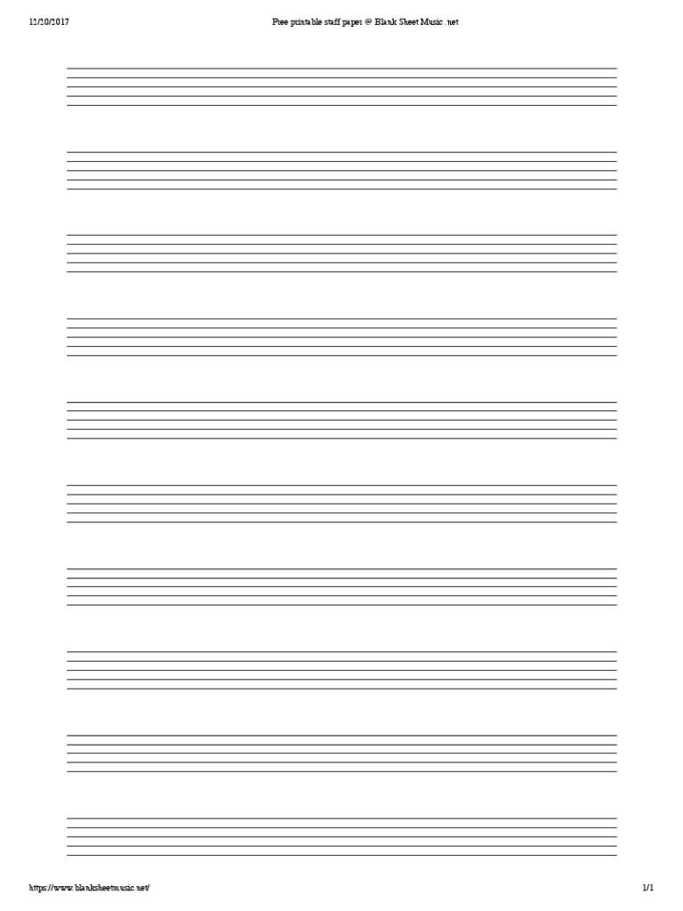 Free Printable Staff Paper at Blank Sheet Music PDF | PDF